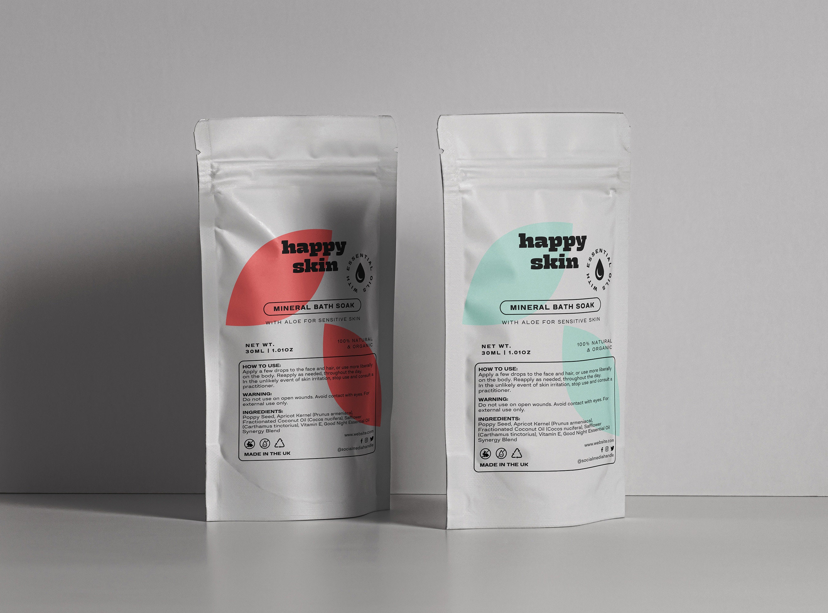 DIY Minimal Retro Pouch Labels DIY Bath Soak Pouch Label - Etsy