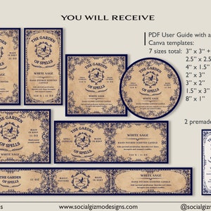 Apothecary Candle Label Templates, Editable Vintage Candle Labels, DIY ...