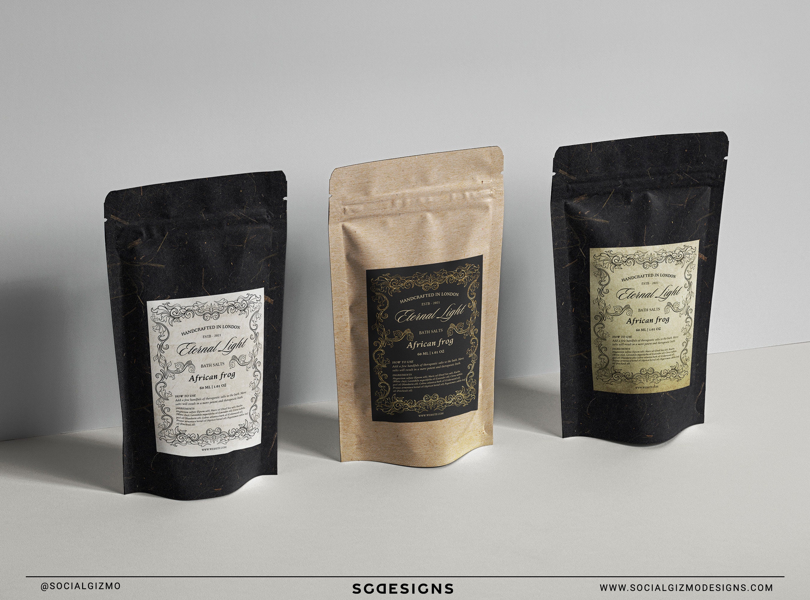 Apothecary Pouch Label Template, DIY Pouch Label, Editable Bath Soak ...