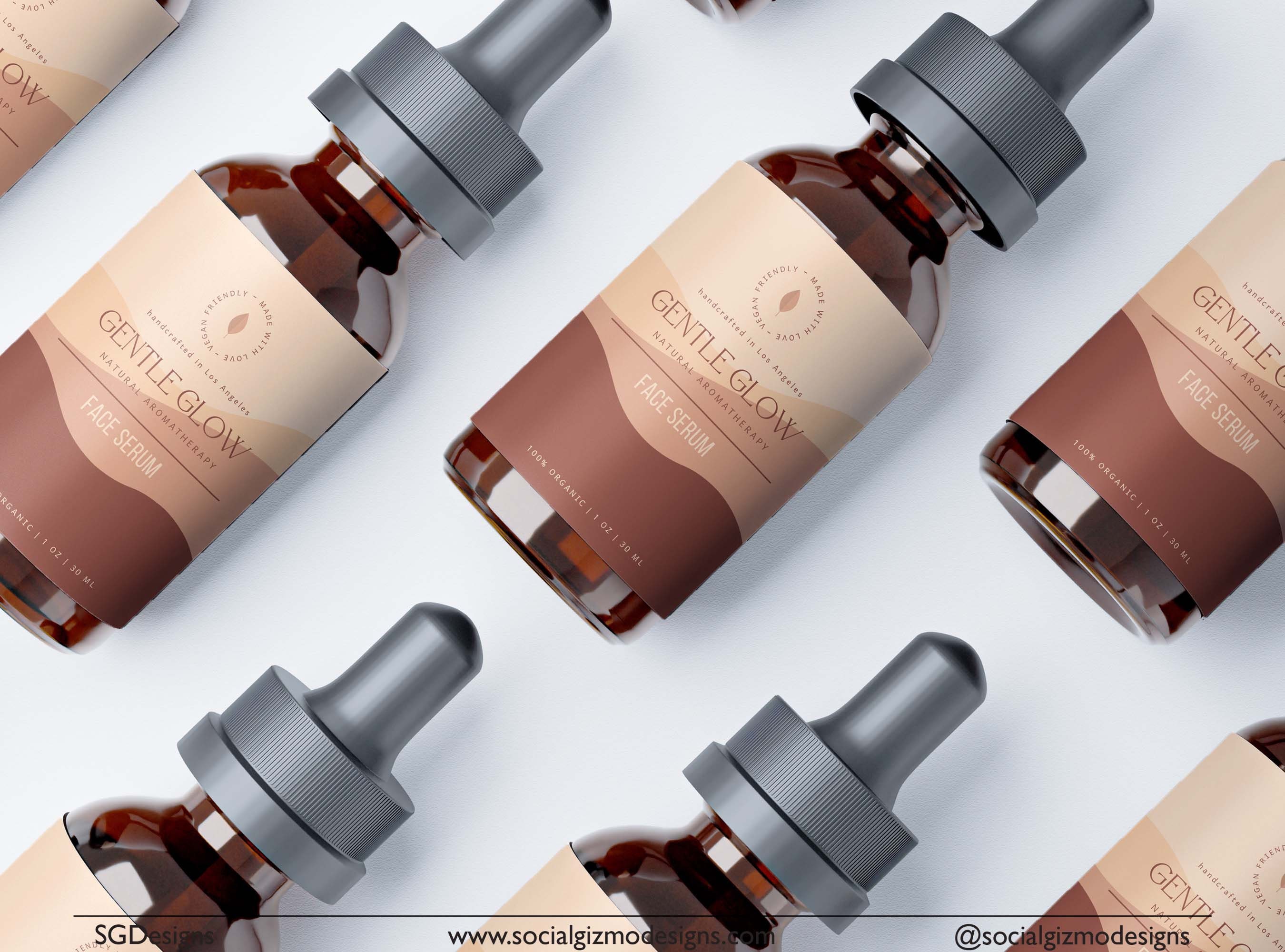 Dropper Label Template, Boho Dropper Label Design, Modern Dropper Label ...