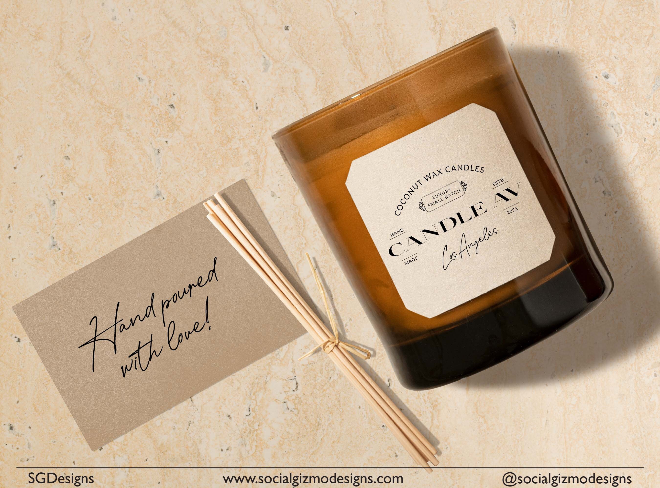 Feminine Logo Design for Candle Business, Elegant Logo Design ...