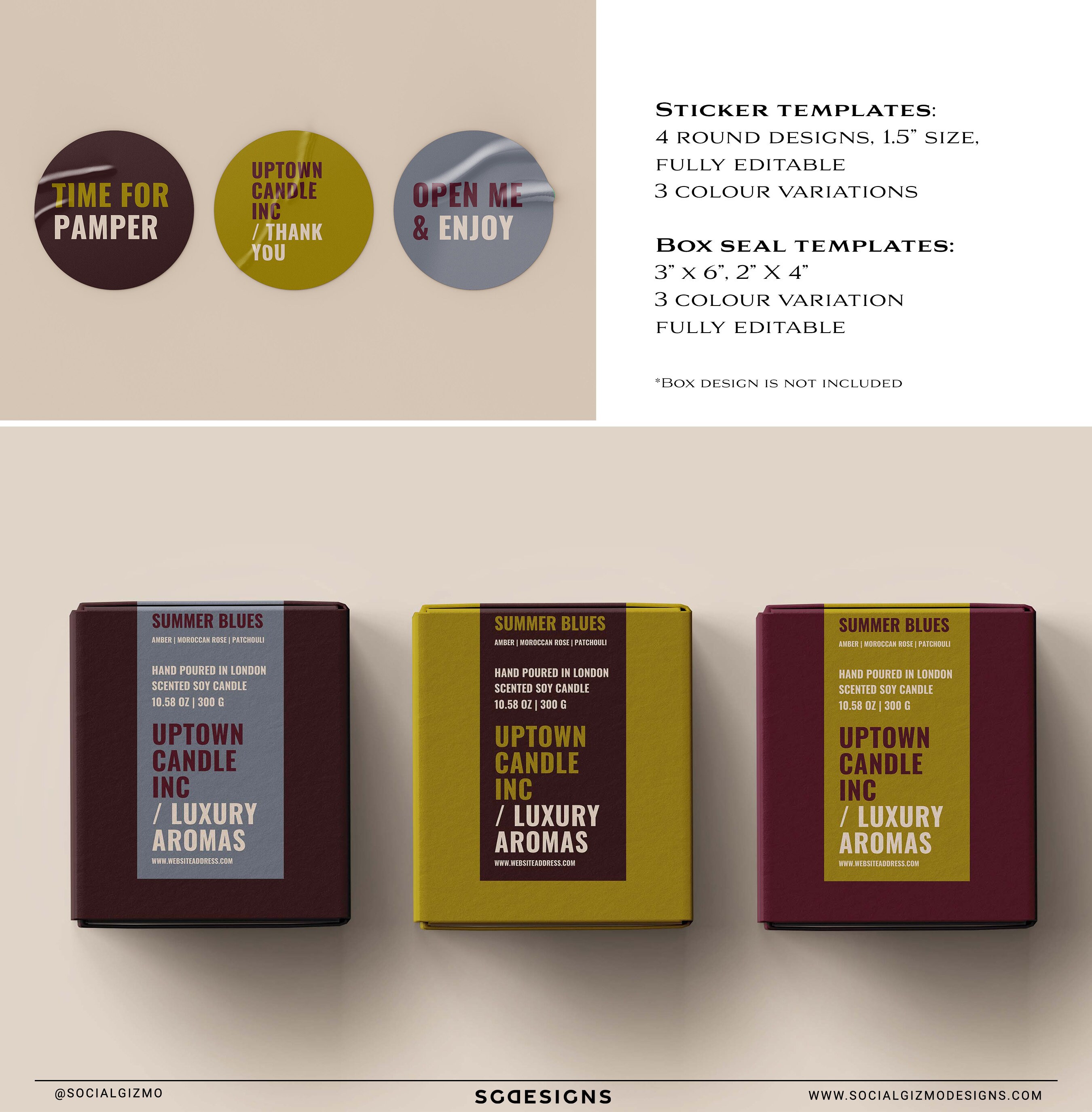 DIY Branding Kit for Candle Business, Modern Branding Package for ...