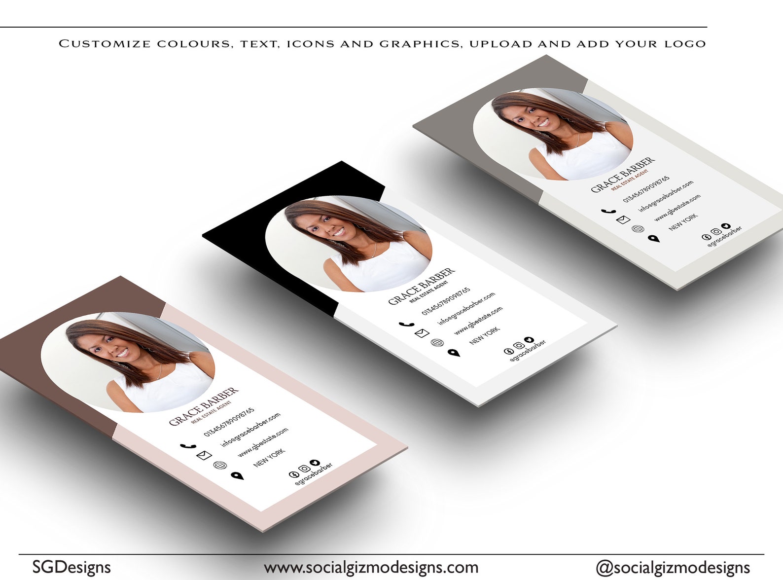 Digital Business Card Template Virtual Business Card Digital - Etsy France