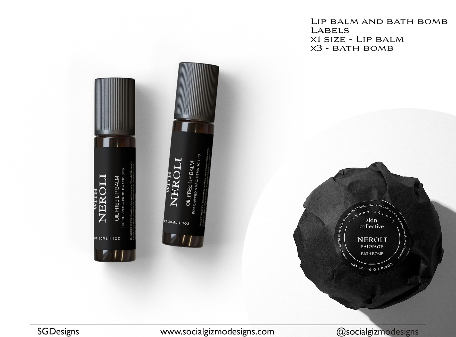 Editable Cosmetic Labels, Modern Label Set Design, Luxury Product Label ...