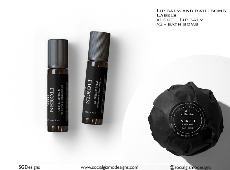 Editable Cosmetic Labels Modern Label Set Design Luxury - Etsy