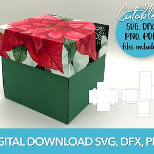4 Inch Square Box With Lid, SVG for Cricut, Silhouette DFX, Gift Box ...