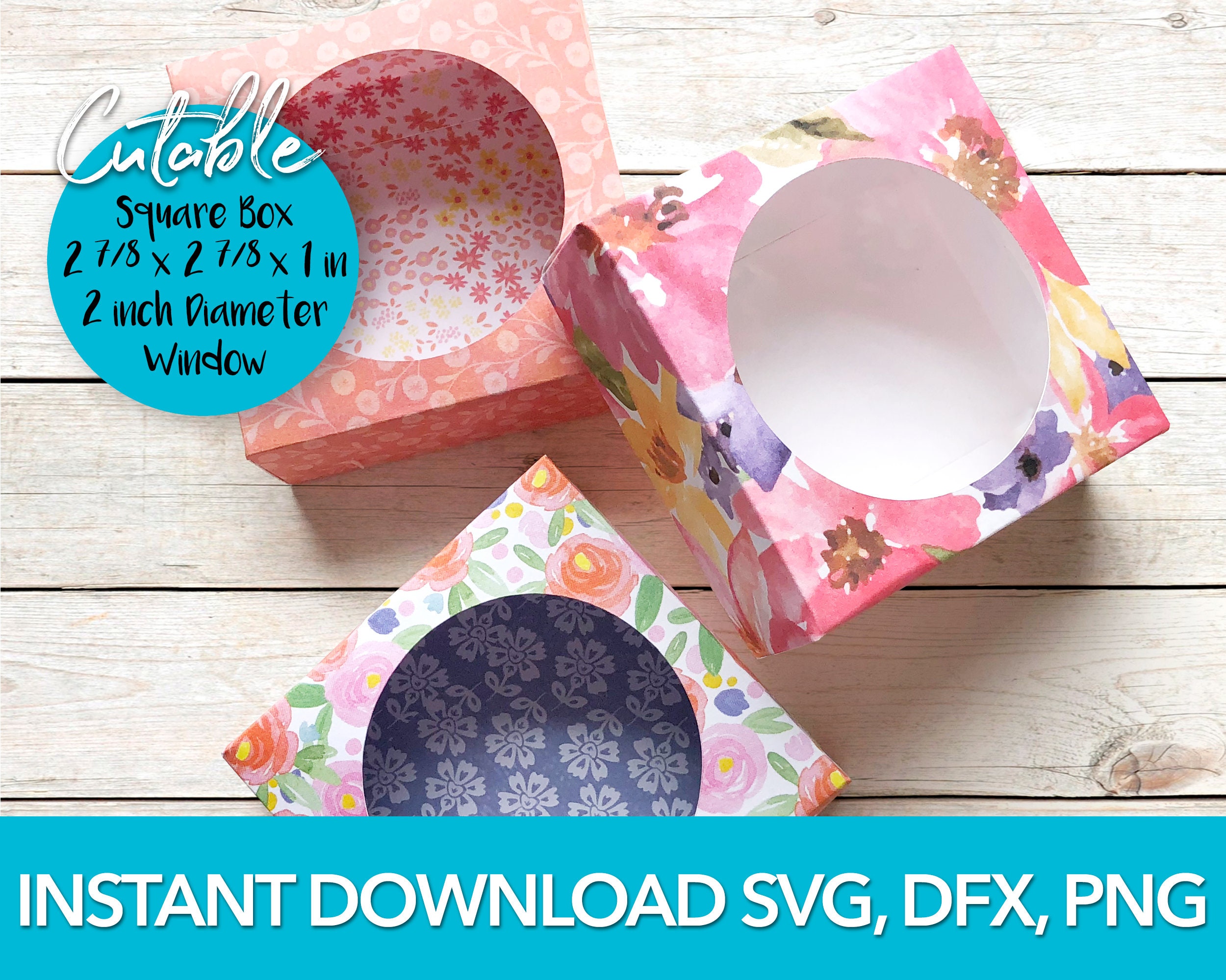 Square Box Template Box SVG for Cricut Box File for - Etsy Canada