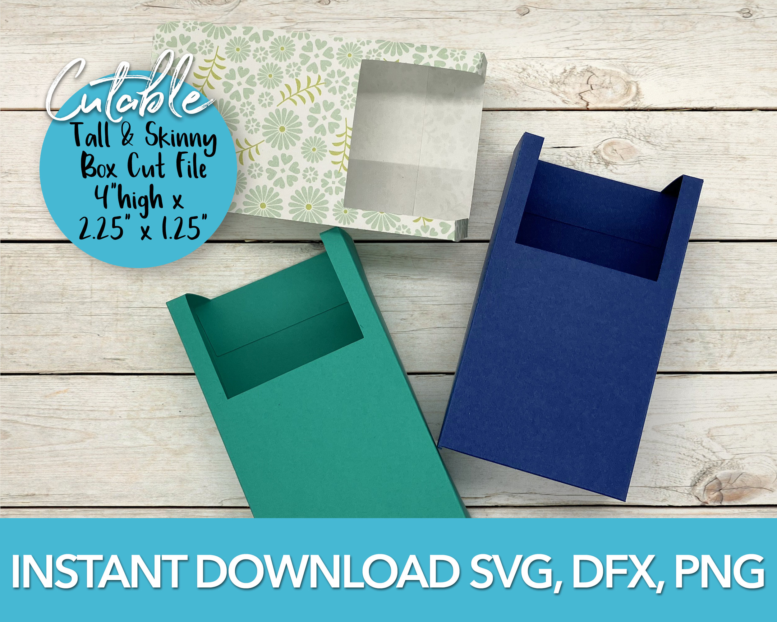 Tall & Skinny Box, Box SVG for Cricut, DFX for Silhouette, Instant ...