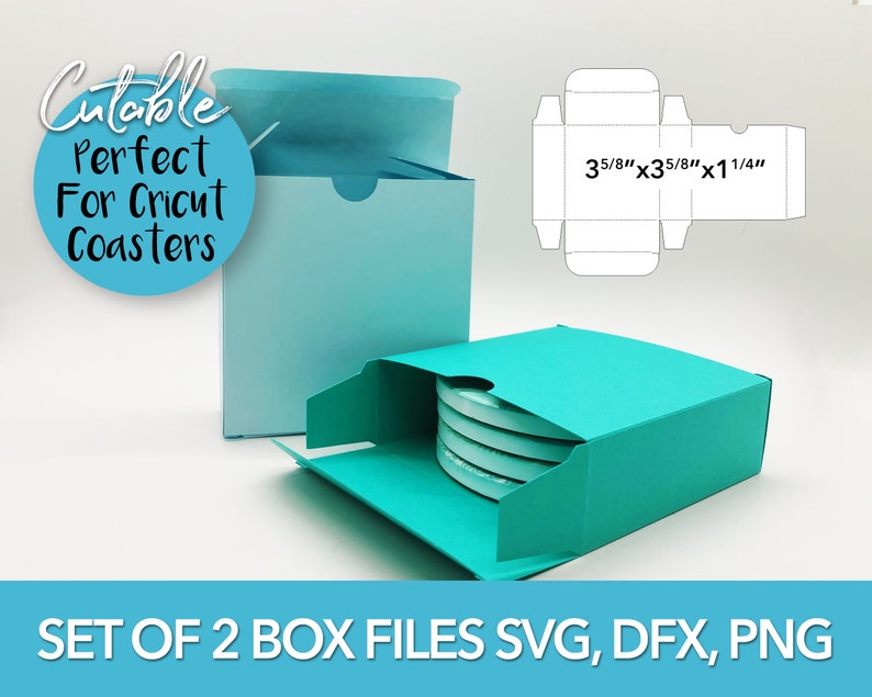 Box Template Set Square Box Cricut SVG Silhouette DFX - Etsy UK
