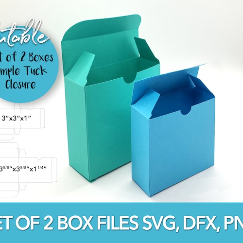 Square Box Template Box SVG for Cricut DFX for Silhouette - Etsy