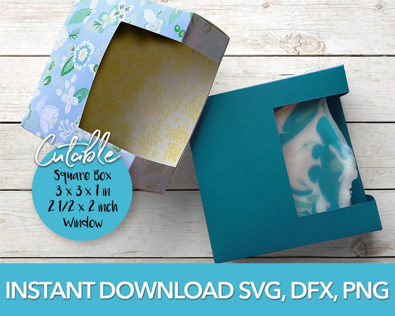 Square Box Template Box SVG for Cricut Box File for - Etsy