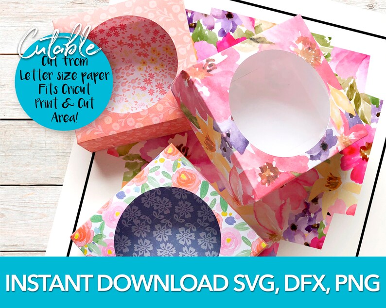 Square Box Template Box SVG for Cricut Box File for - Etsy Canada