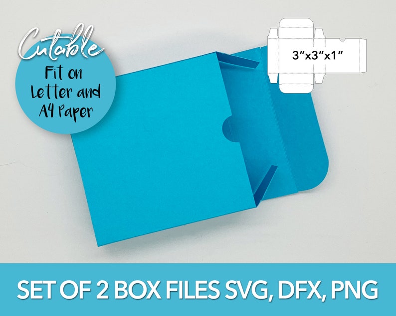 Box Template Set Square Box Cricut SVG Silhouette DFX - Etsy UK