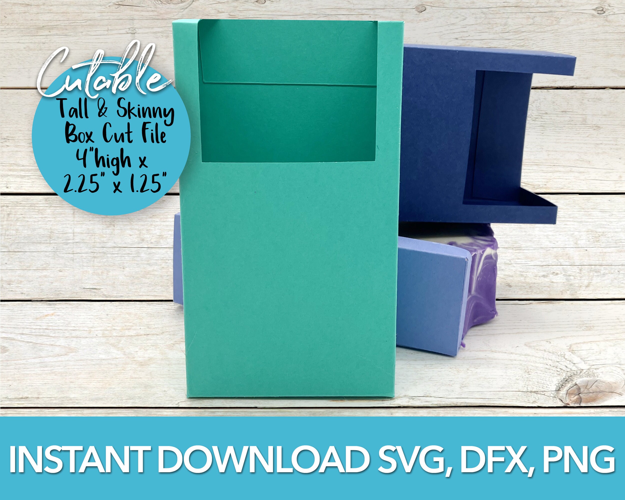 Tall & Skinny Box, Box SVG for Cricut, DFX for Silhouette, Instant ...