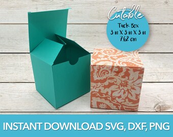 Square Box With Lid Template, Box SVG for Cricut, Box File for ...