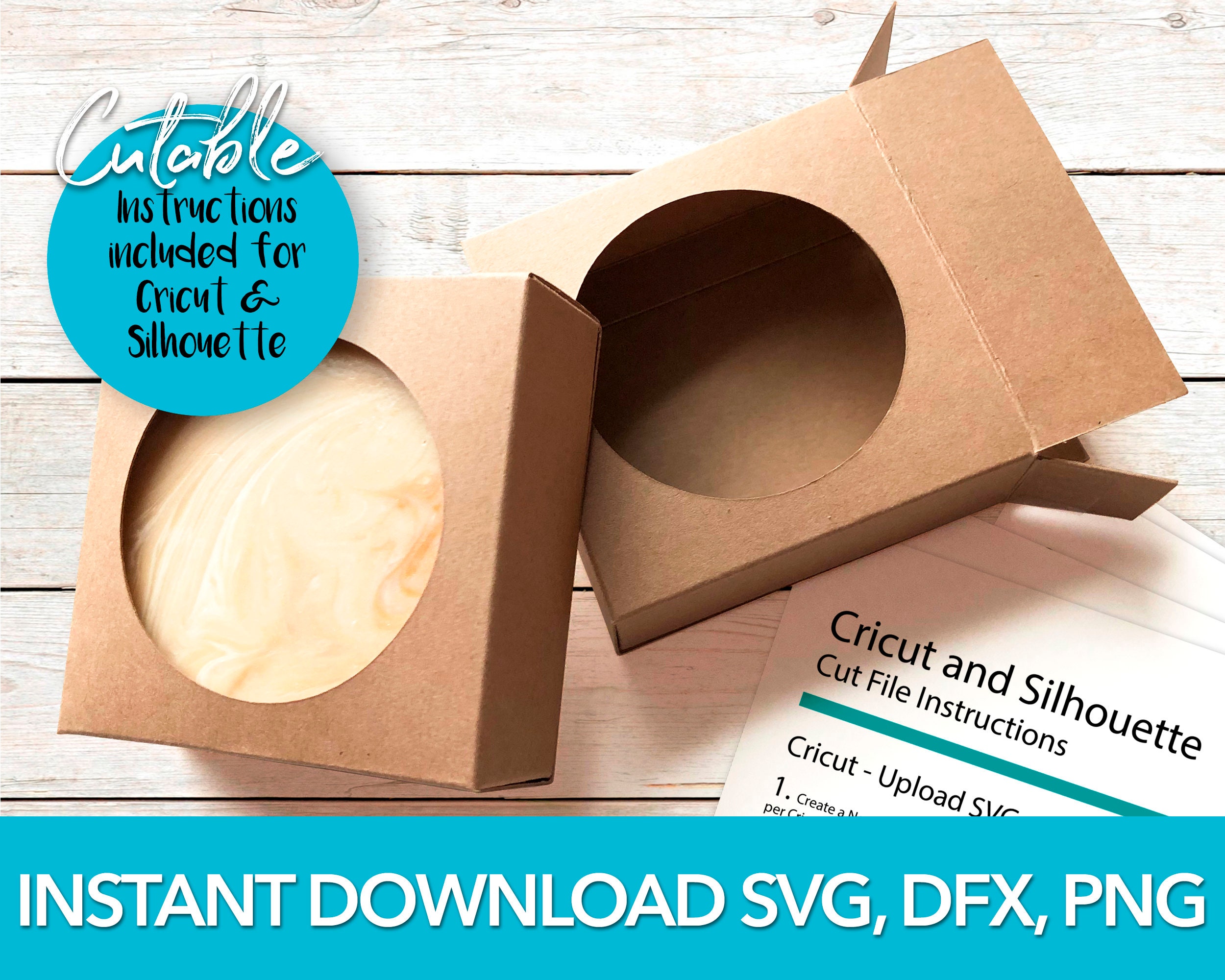 Square Box Template Box SVG for Cricut Box File for - Etsy