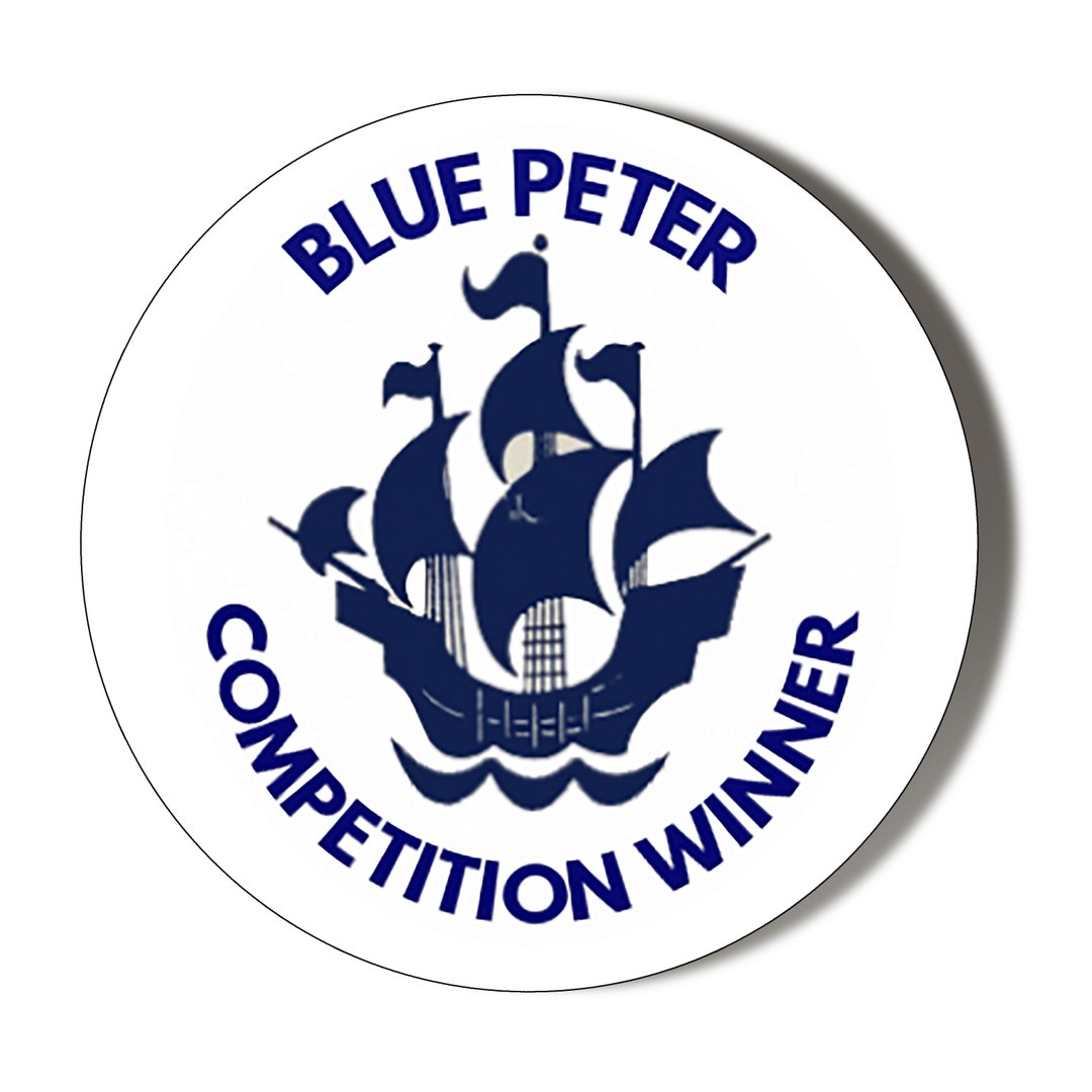 Blue Peter Competition Winner - White Background - Novelty Badge (4 ...