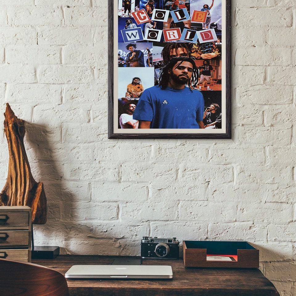 J Cole Poster- J Cole Collage Poster | J Cole Album Cover Poster sold ...