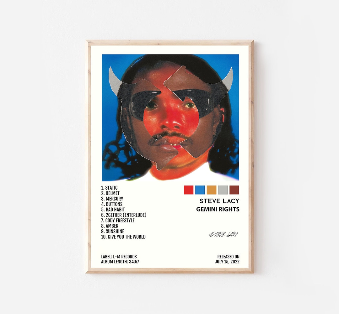 Steve Lacy Gemini Rights Poster Steve Lacy Album Cover - Etsy UK