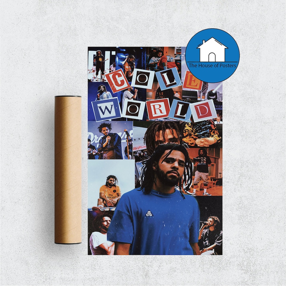 J Cole Poster- J Cole Collage Poster | J Cole Album Cover Poster sold ...