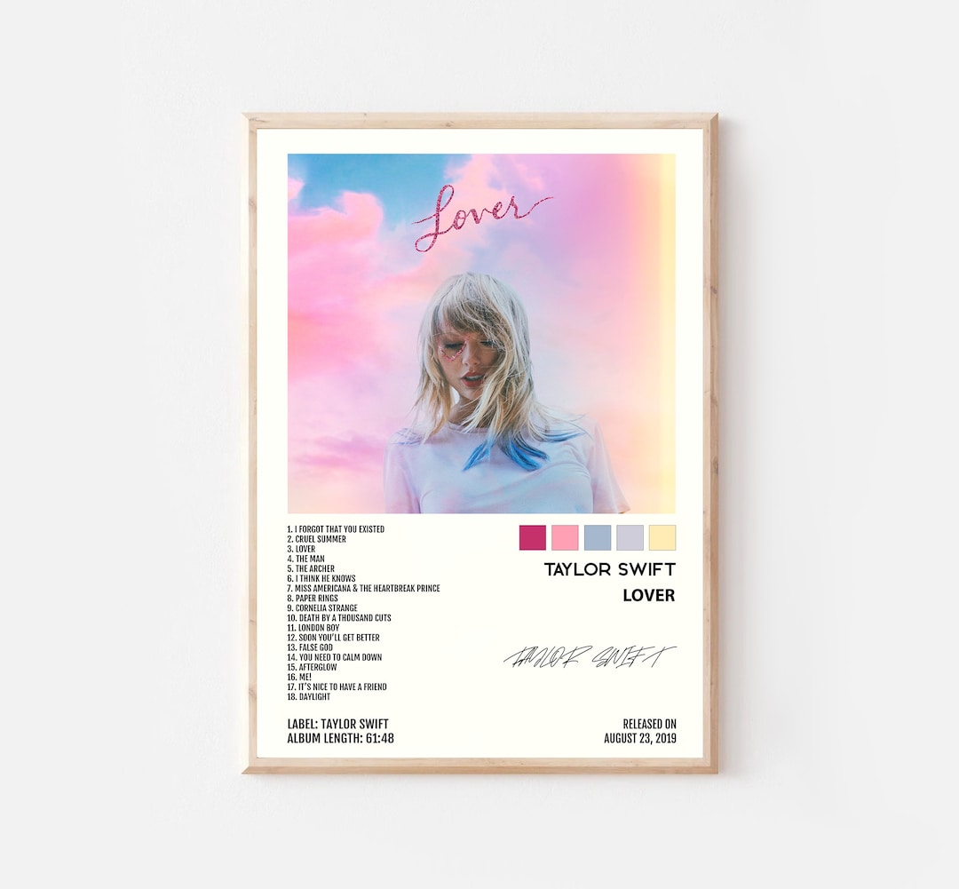 Taylor Swift Poster Lover Poster Taylor Swift Album Cover Etsy