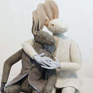 Large Janero the Jackrabbit Artdoll Pattern and Tutorial | Heirloom ...