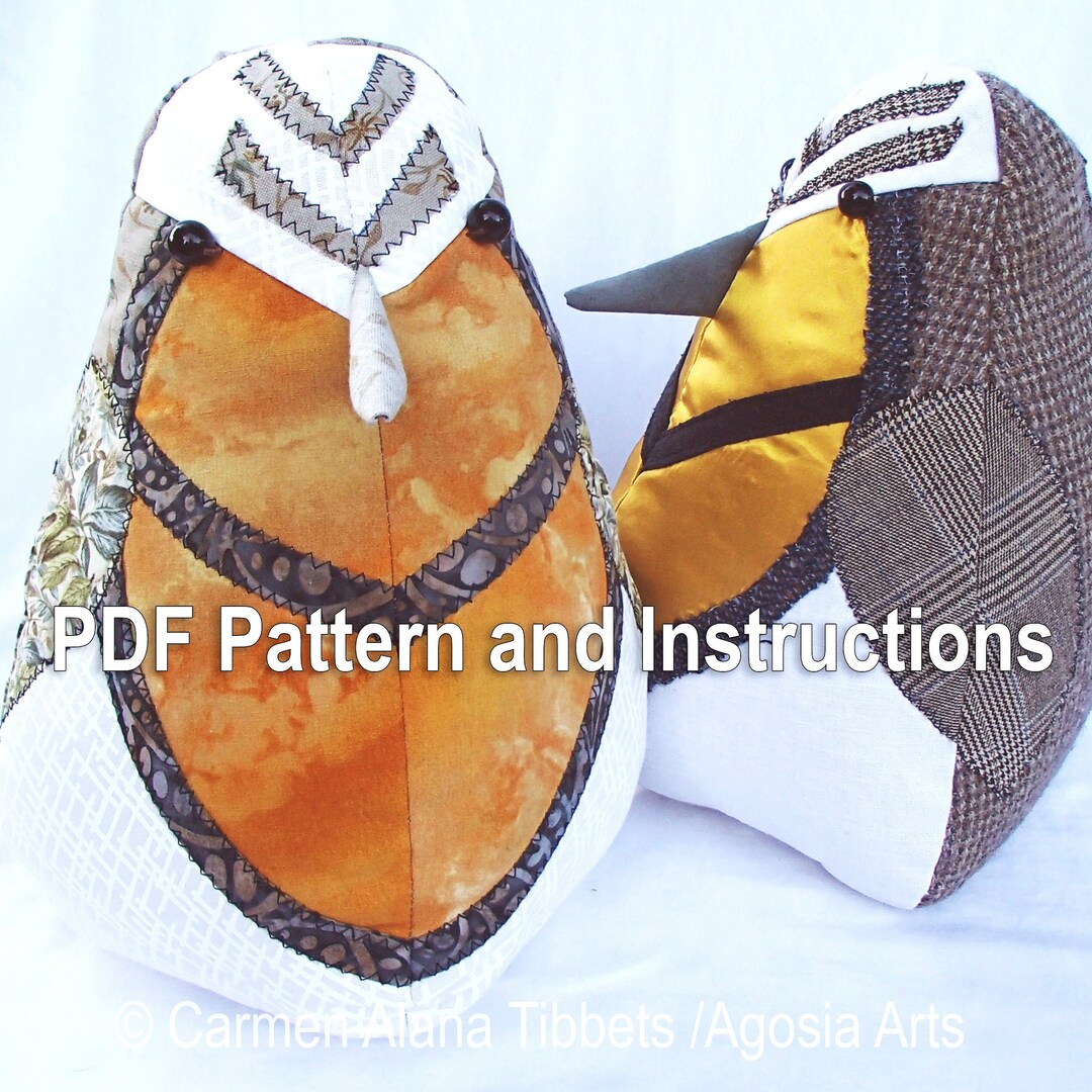 Western Meadowlark Doorstop and Stuffed Bird Digital PDF Pattern ...