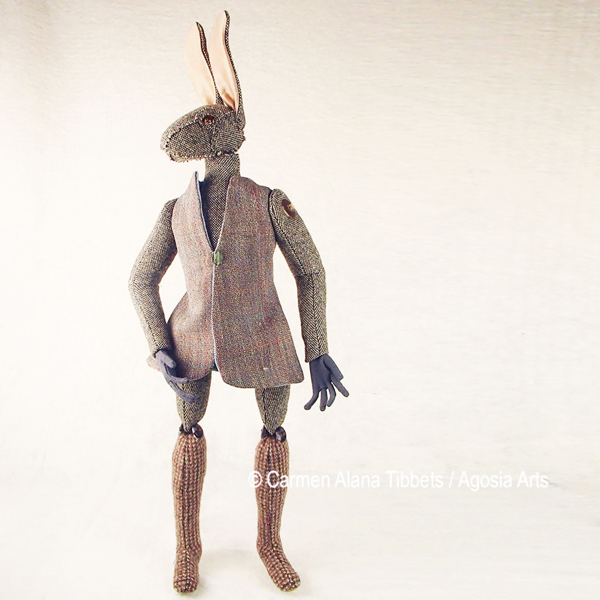 Janero the Jackrabbit Artdoll Pattern and Tutorial DIY - Etsy Canada
