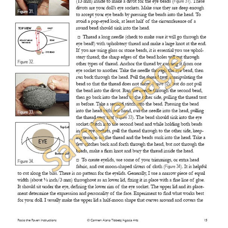 Rocio the the Raven Head and Jacket Pattern DIY Raven Art | Etsy