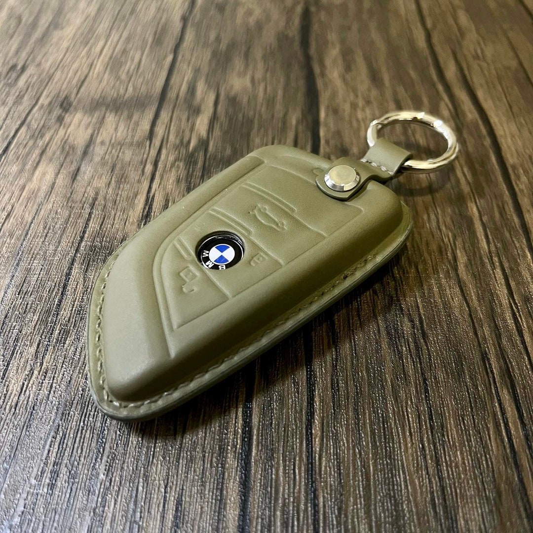 BMW Leather Key Fob Keychain Car Key Accessories BMW Blade OLIVE - Etsy