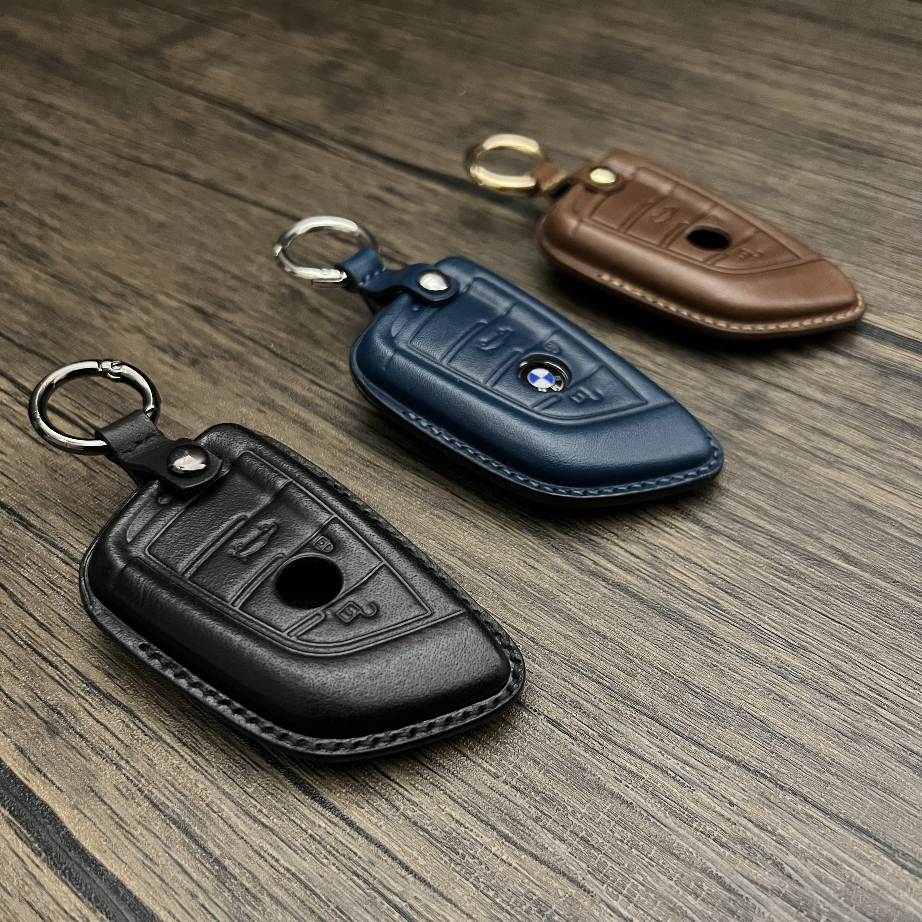 BMW Leather Key Fob Keychain Car Key Accessories BMW Blade BLACK - Etsy