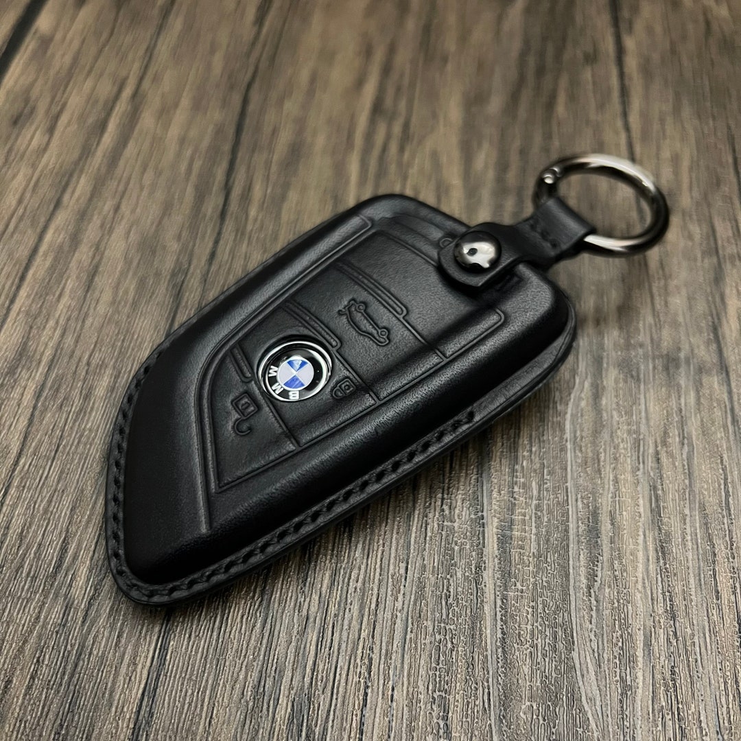 BMW Leather Key Fob Keychain Car Key Accessories BMW Blade [BLACK] - Etsy