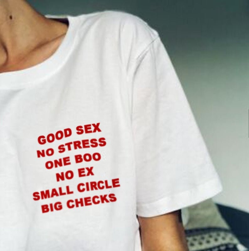 Good Sex No Stress One Boo No Ex Small Circle Big Checks Etsy