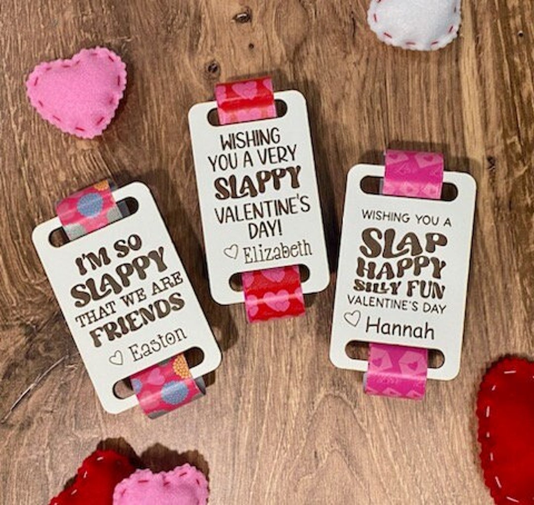 Kids Slap Band Valentines Classroom Valentines Slappy Band Valentines ...