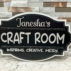 Craft Room Sign/personalized Craft Room Sign/she Shed Sign/craft Area ...