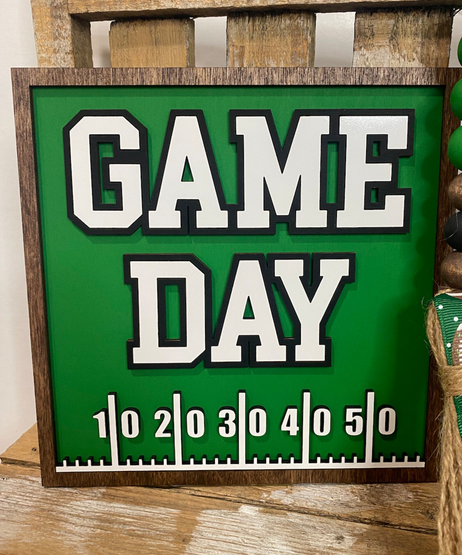 GAME DAY Football Sign/game Day Football Beaded Garland/football Decor ...