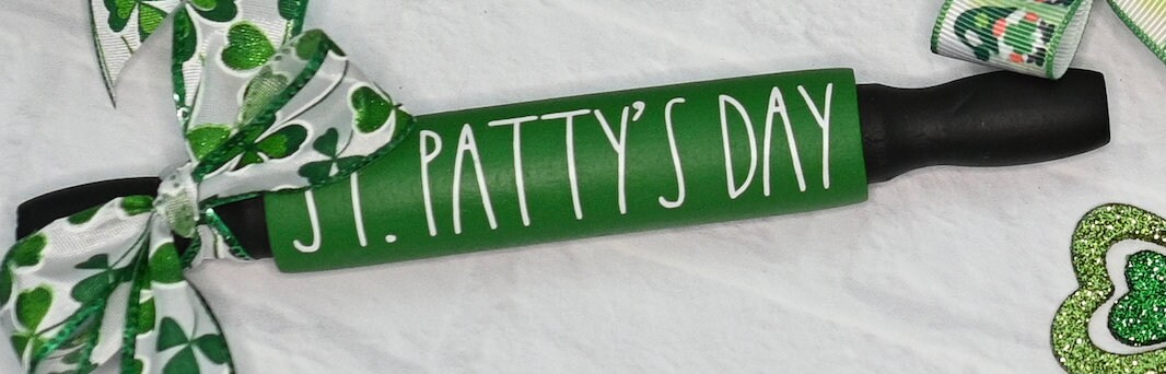 Rae Dunn Inspired, LUCKY Mini Rolling Pin, Tiered Display, Irish Decor ...