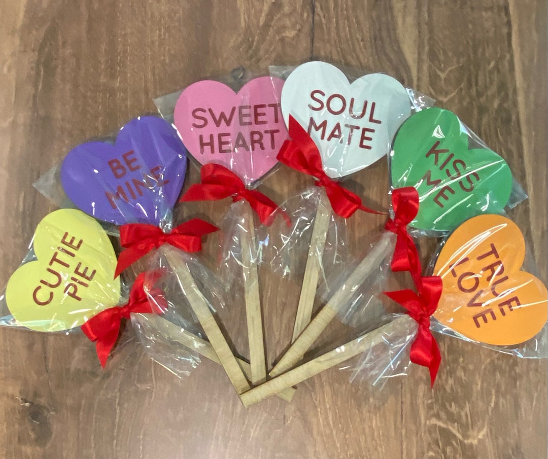 Conversation Heart Pops/conversation Hearts/valentine Hearts/valentine ...