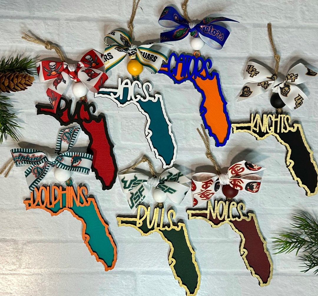 State of Florida Football Christmas Ornament/college Football Ornament ...