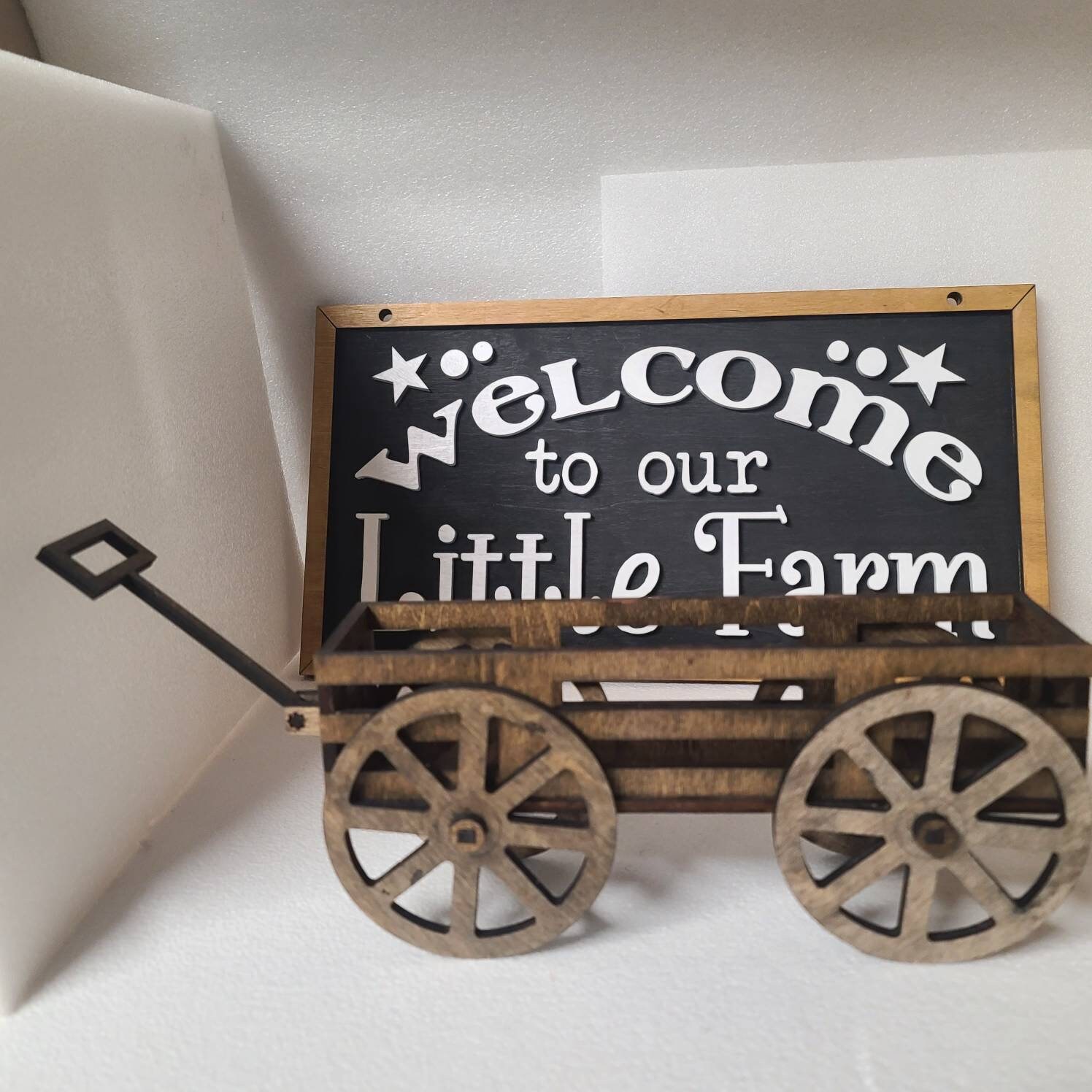 Wooden Wagon Shelf Sitter - Etsy