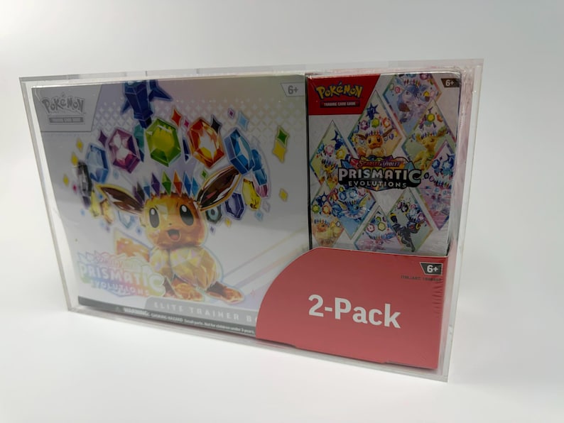 Prebuilt Acrylic Protector - Costco Pokemon Prismatic Evolutions 2-pack ...