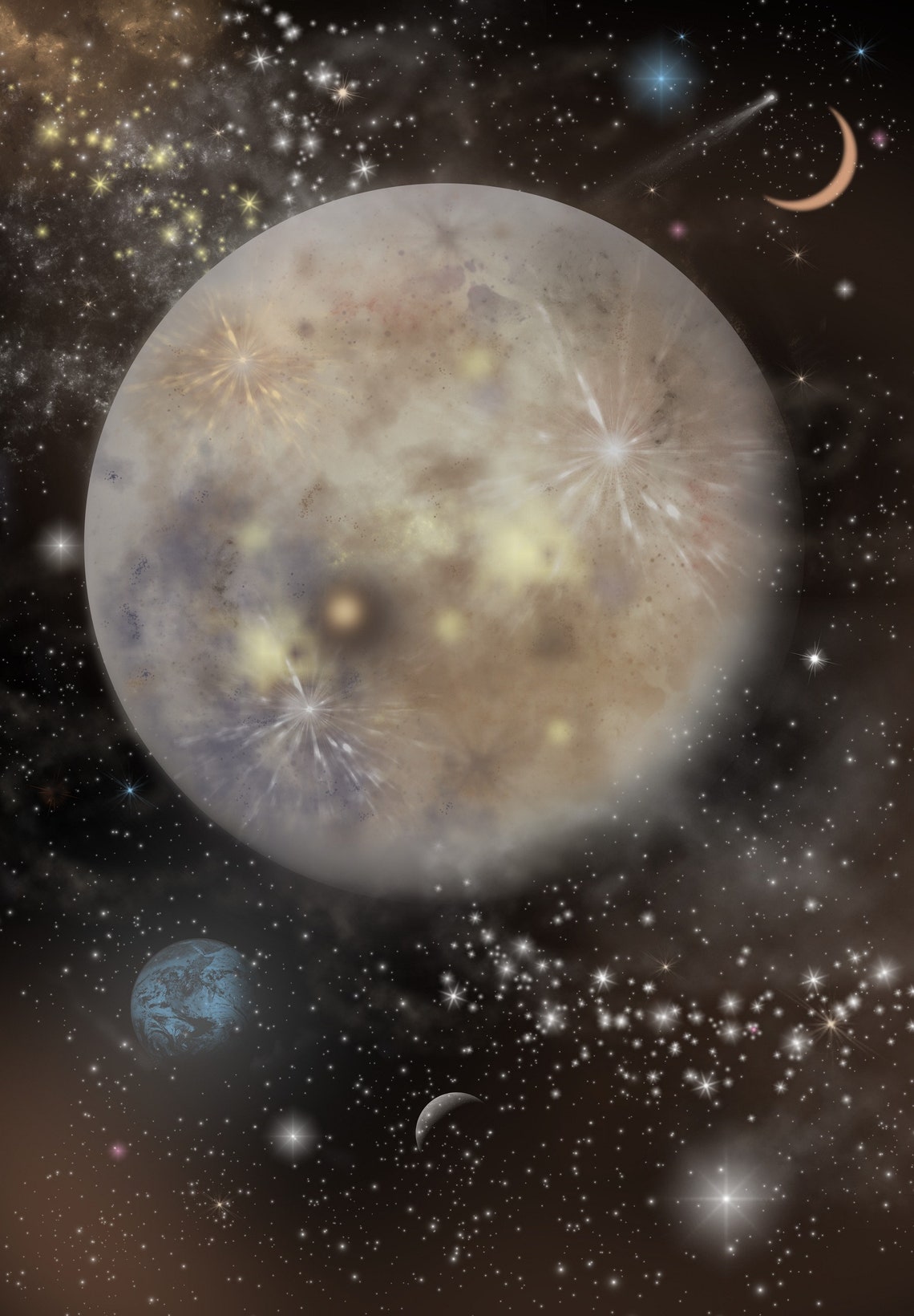 Mercury Planet | Bar Decor | Mercury Wall Art | Space Wall Art ...