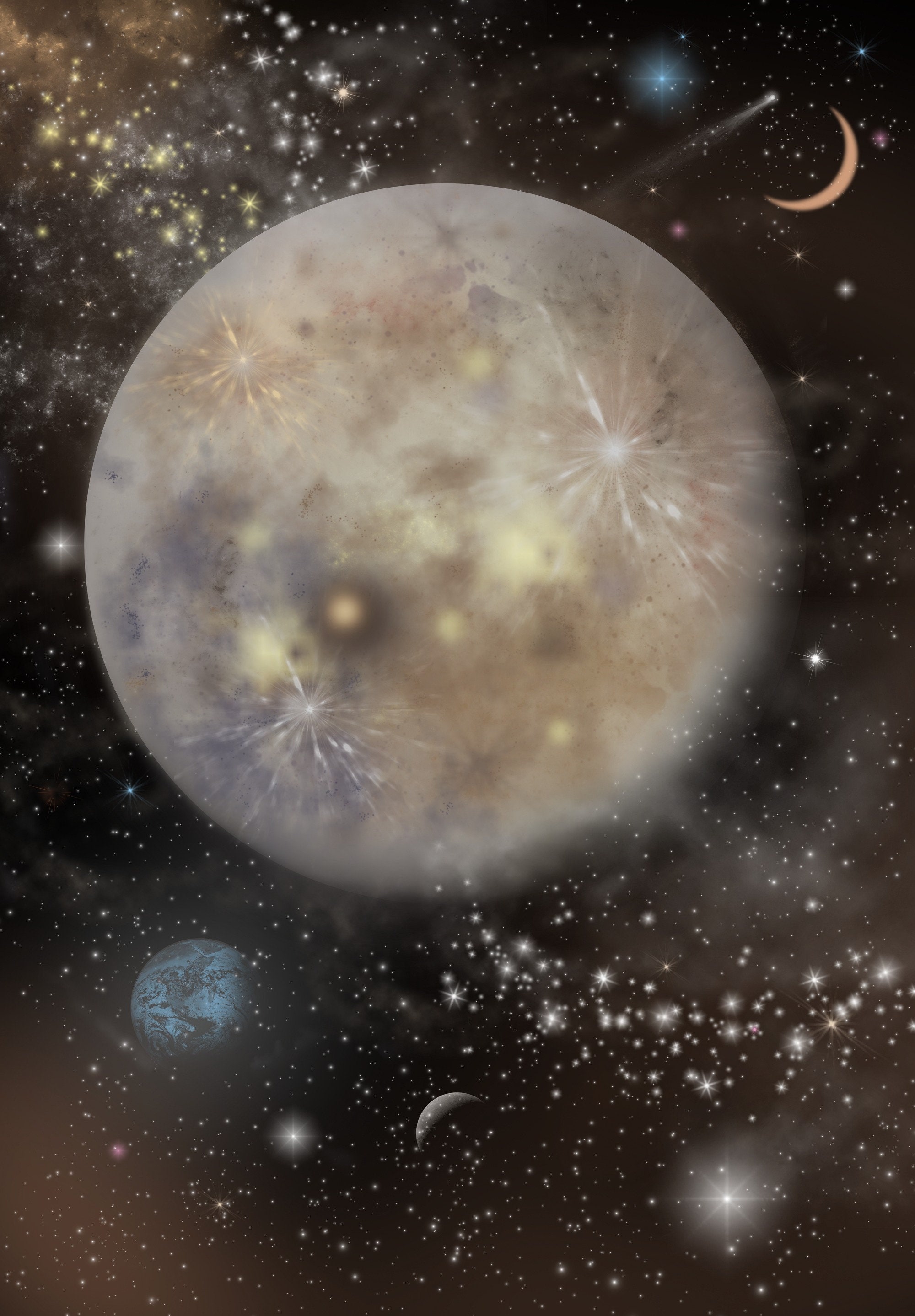 Mercury Planet | Bar Decor | Mercury Wall Art | Space Wall Art ...