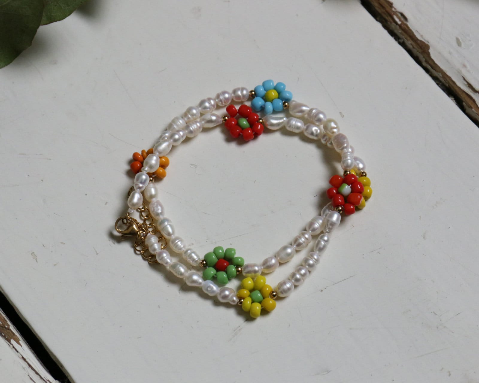 Beautiful Handmade Flower Beads Necklace - Etsy
