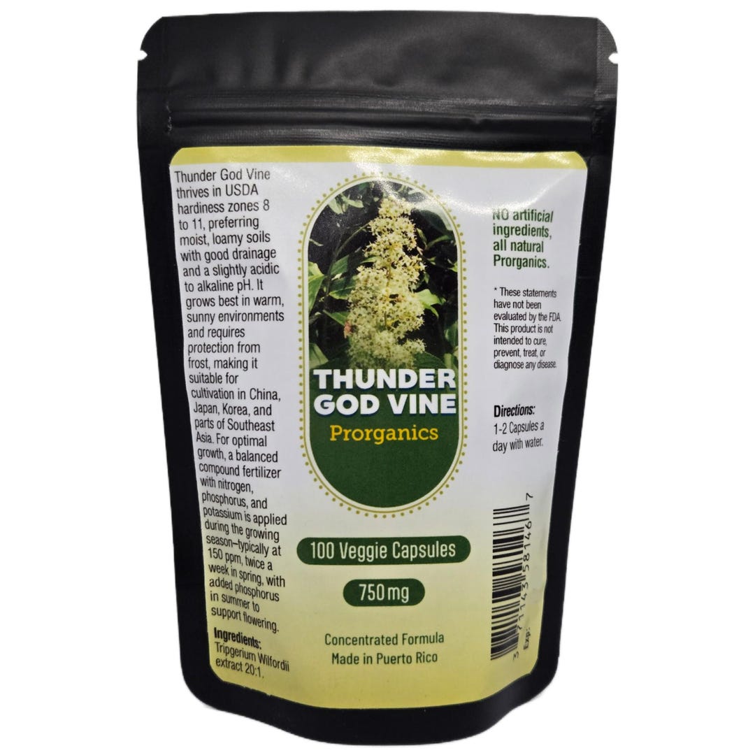 Thunder God Vine Root 20:1 Supplement – Tripterygium Wilfordii Herbal ...