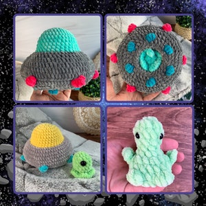 No-sew UFO and Alien Crochet Pattern, PDF DOWNLOAD - Etsy