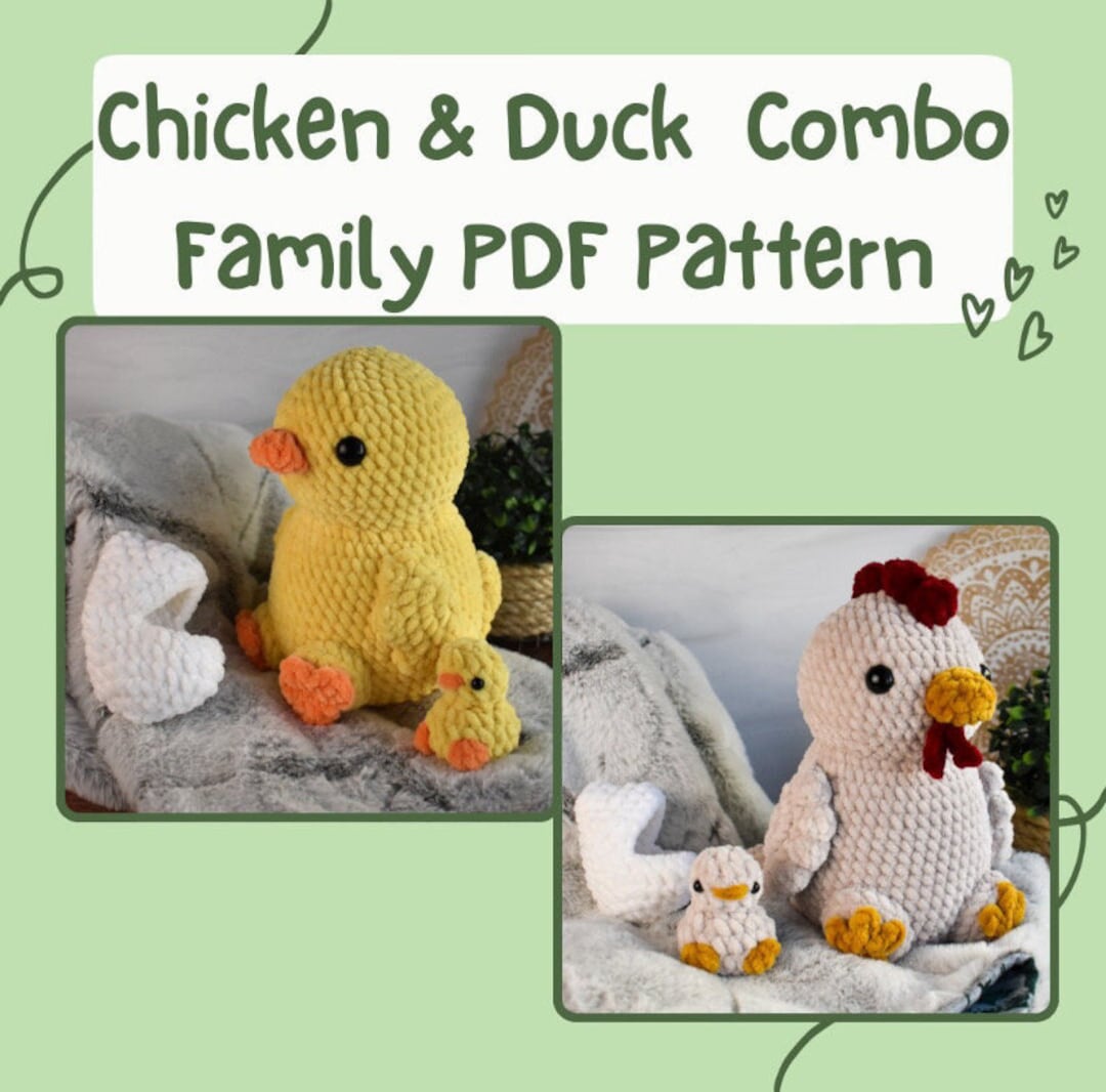 Chicken & Duck Family Combo Pattern, PDF DOWNLOAD ONLY - Etsy