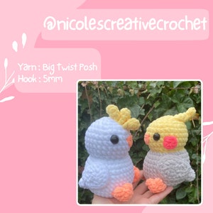 Cockatoo & Cockatiel Crochet Pattern, PDF DOWNLOAD ONLY - Etsy