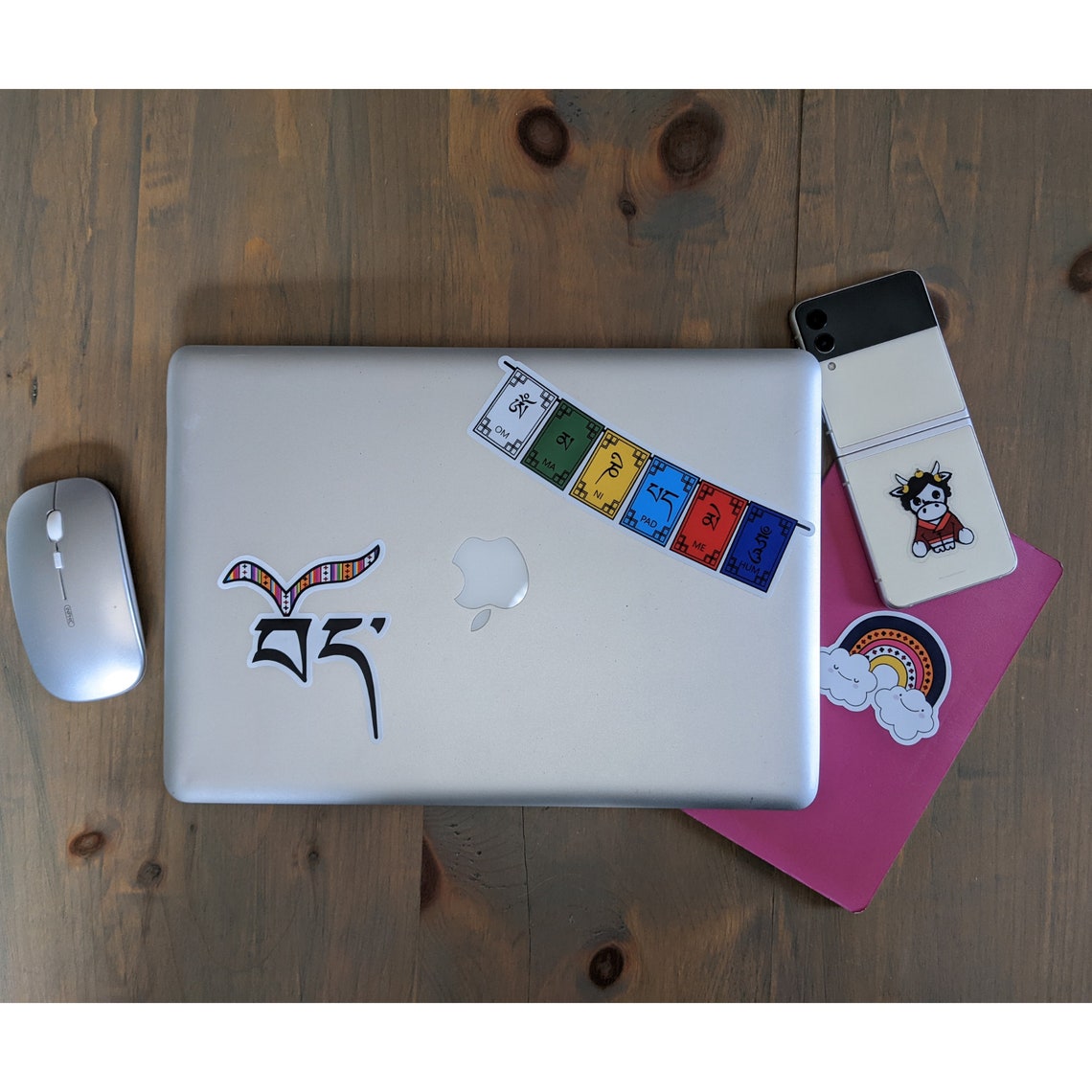 Mantra Prayer Flag Sticker| Stickers, Decals, Stickers Laptop, Stickers ...