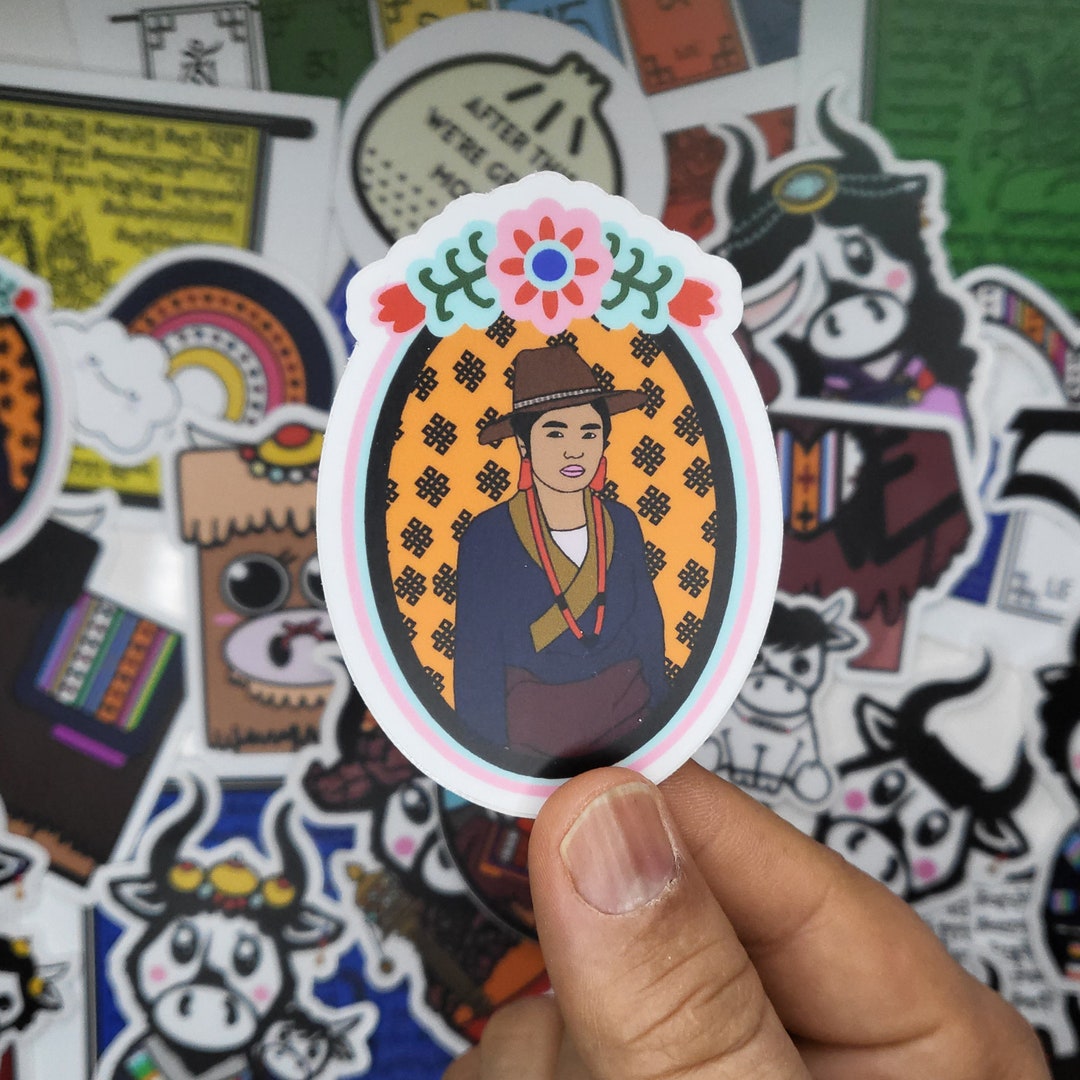Tibetan Girl Sticker Stickers, Decals, Laptop Stickers, Hydroflask ...